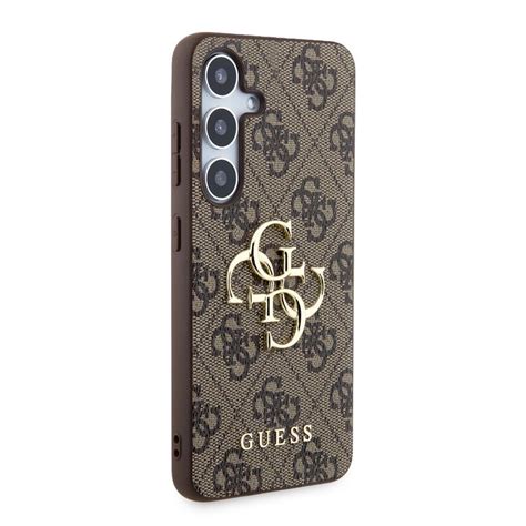 Capa Híbrida Guess 4g Big Metal Logo Para Samsung Galaxy S24 Castanho
