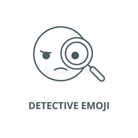 Detective Emoji Icon Illustration Sign Stock Vector Illustration Of
