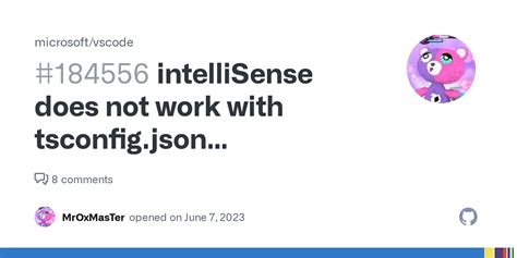 intellisense does not work with tsconfig json includes · issue 184556 · microsoft vscode