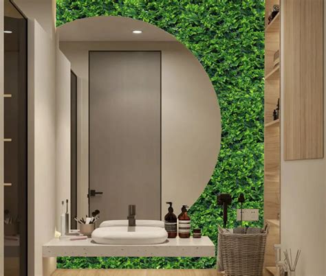 Vertical Plastic Soothing Shrubs Green Wall For Indoor And Outdoor At