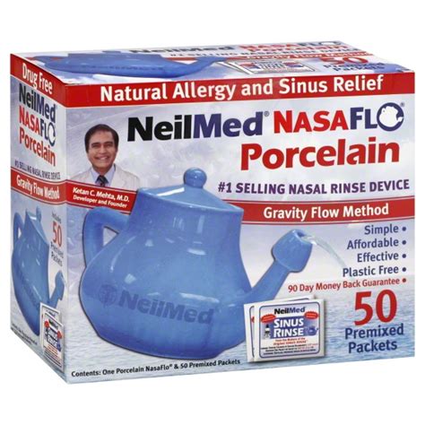 Neilmed Nasaflo Blue Porcelain Neti Pot Ctc Health