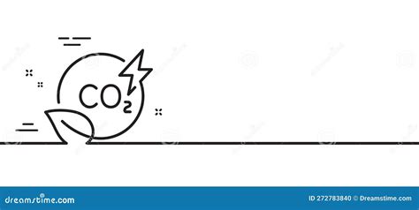 Co2 Gaslijnpictogram Kooldioxide Emissieschema Vector Stock