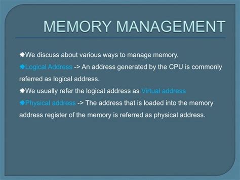 Contiguous Memory Allocationpptx Operating Systems Computer
