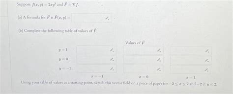 solved suppose f x y 2xy³ and f vf a a formula for