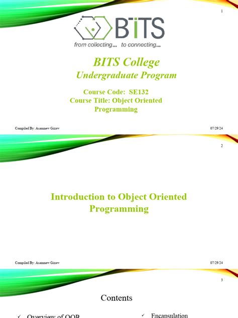 chapter one introduction to oop pdf method computer programming
