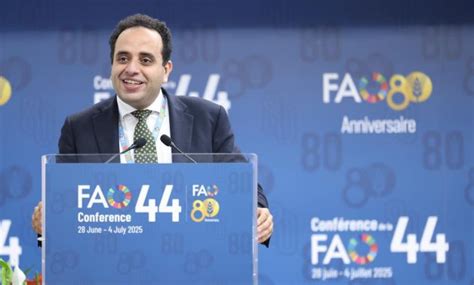 Mina Rizk Becomes First Egyptian To Lead Fao Council In Historic Win Egypttoday