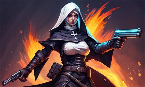 Battle Nun With Gun By Hellgame23 On Deviantart
