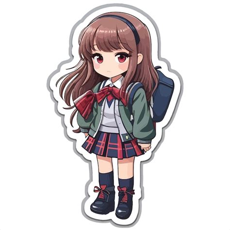 Premium Vector Awesome School Girl Sticker
