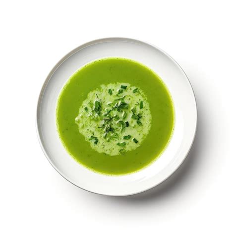 Premium Photo Green Soup Portuguese Dish On Plate On White Background