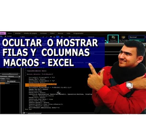 ¿como Ocultar Y Mostrar Columnas Celdas Y Filas Con Macros En Excel