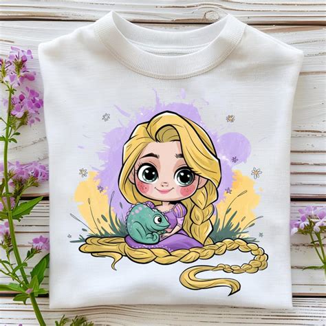 Chibi Rapunzel And Pascal Png Tangled Princess Clipart Cute Lizard
