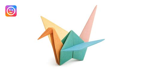 Simple And Elegant Origami Crane Paper Folds Visible Minimal Color