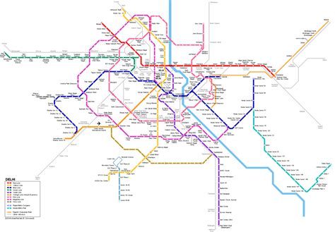 Printable Delhi Metro Map For Train Travel