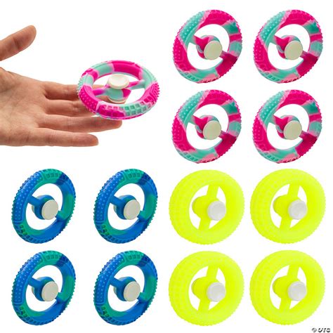 Textured Fidget Spinner Wheels 12 Pc Oriental Trading