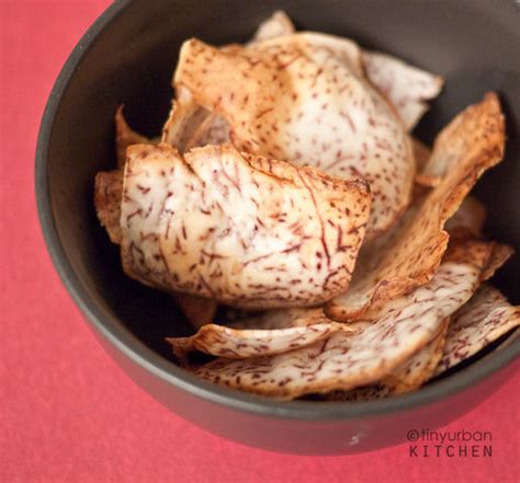 Oven Baked Taro Chips Tiny Urban Kitchen