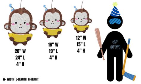Vancouver Piñata Size Options Vancouverpinatas
