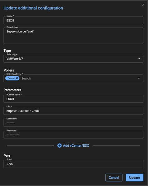 Centreon Monitoring Dun Serveur Vmware Esxi
