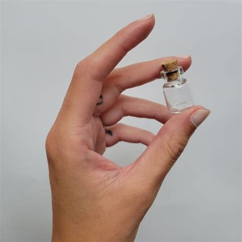 Tiny Glass Bottle Mini Corked Glass Bottle Etsy