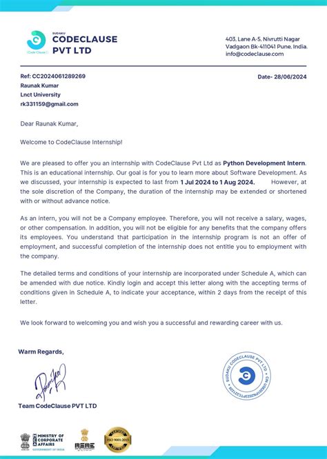 Raunak Kumar On Linkedin Internship Softwaredevelopment Python Codeclause