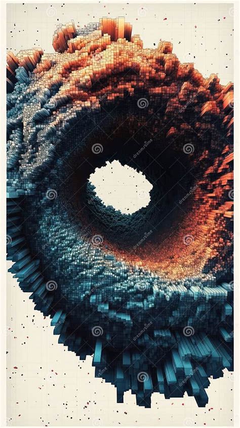 Abstract Swirling Structure With A Central Void Showcasing Vibrant