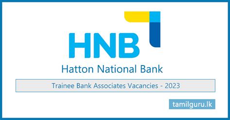 Hnb Bank Trainee Bank Associates Vacancies 2023