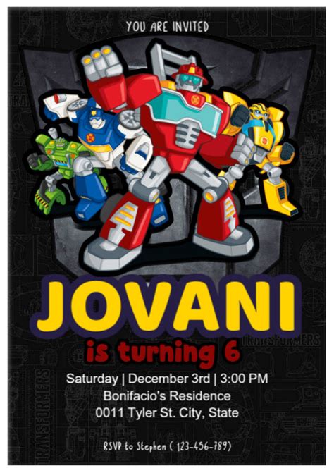 Black Joyful Transformer Birthday A4 Template Postermywall
