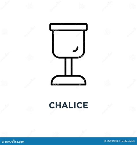 Chalice Icon Linear Simple Element Illustration Stock Vector