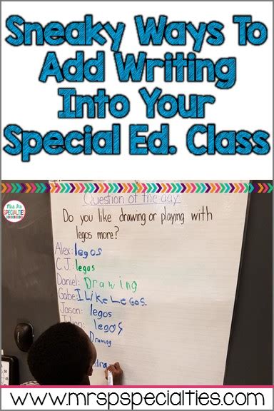 How To Fit Extra Writing Practice Into Your Special Ed Program · Mrs