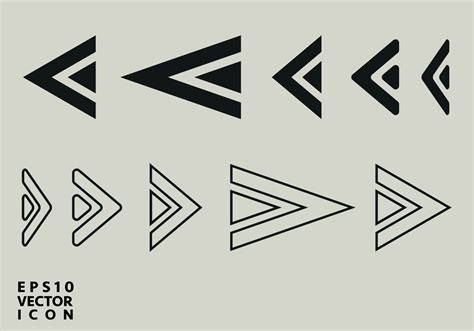 Set Arrow Icon Collection Different Arrows Sign Black Vector Arrows 23826613 Vector Art At
