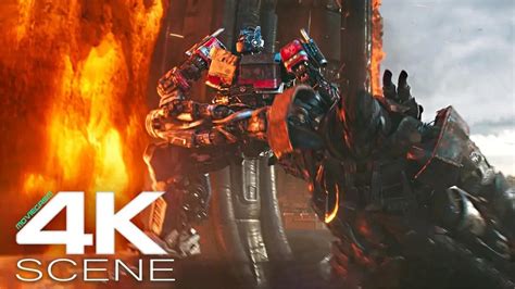Optimus Prime Vs Scourge And Unicron 2023 Fight Scene Transformers 7