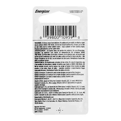 Energizer 357 303 1 5v Silver Oxide Button Cell Battery 357bpz