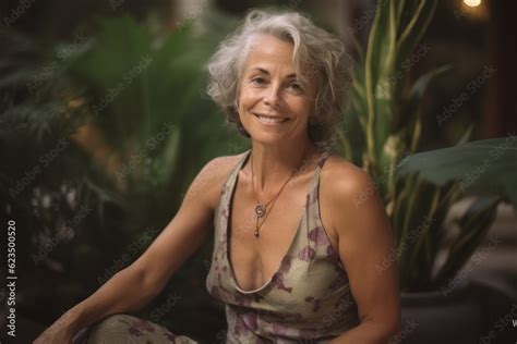 Eclectic Portrait Photography Of A Happy Mature Girl Wearing A Intimate Apparel Against A