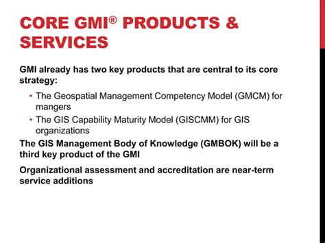 Urisa Gis Management Institute® The Gis Capability Maturity Model And The Gmi® Gis Assessment