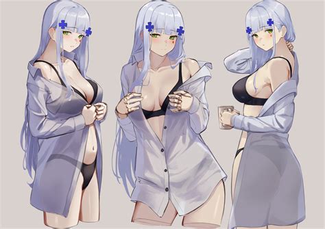 Small Spiders Hk Girls Frontline Girls Frontline Light Blue Hair Absurdres
