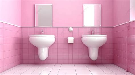 흰색 세라믹 변기와 분홍색 타일 벽 및 바닥을 갖춘 화장실의 3d 렌더링 욕실 타일 흰색 타일 화장실 배경 배경 일러스트 및 사진 무료 다운로드 Pngtree