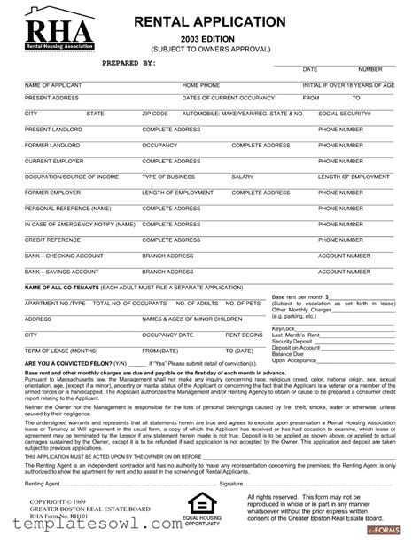 Download Rha Form • Templatesowl