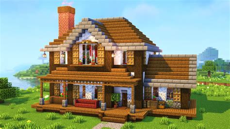 Minecraft How To Build A Farmhouse Youtube Minecraft House Plans