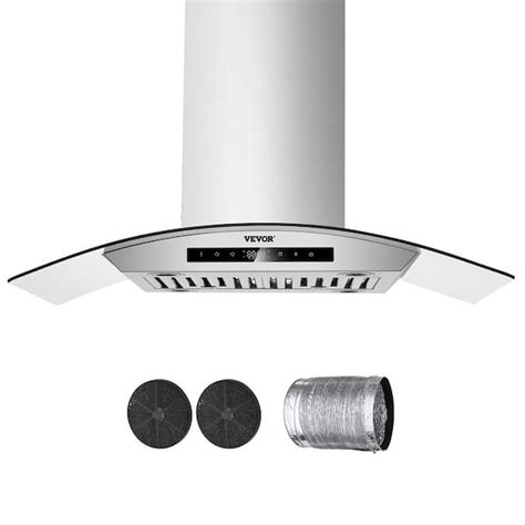 Vevor Wall Mount Range Hood 30 In Chimney Style Ceiling Mount Vent