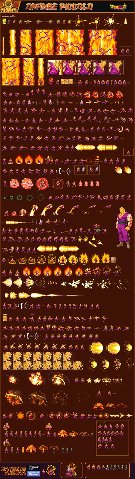 Orange Piccolo Swl Sprite Sheet By Matheusanimaa On Deviantart