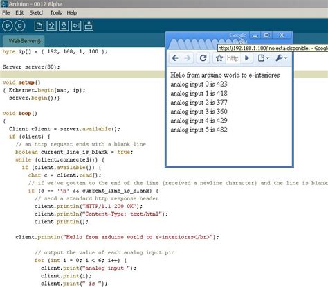 Arduino Como Servidor Web ← E Interiores