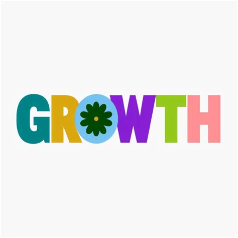 Colorful Minimalist Growth Typography Logo Playground