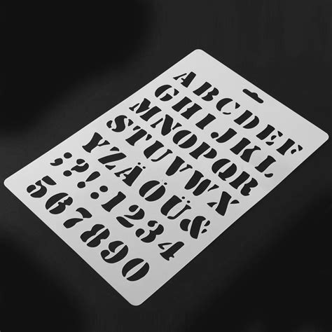 레터링 스텐실 글자 및 숫자 스텐실 페인팅 종이 공예 알파벳 및 숫자 스텐실 1 수정 용품