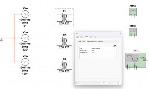 Simulate The Three Phase Transformer In Multisim