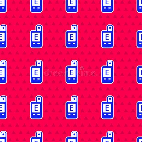 Blue Light Meter Icon Isolated Seamless Pattern On Red Background Hand Luxmeter Stock
