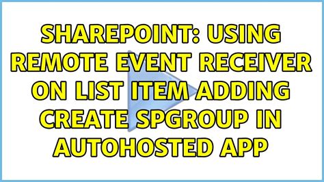 sharepoint using remote event receiver on list item adding create