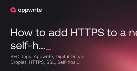 How To Add To A New Self Hosted Digital Ocean Droplet Threads