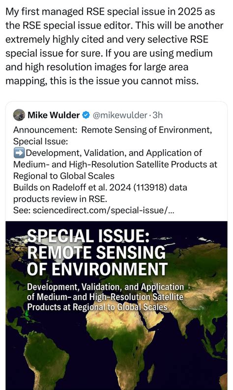 My First Managed Rse Special Issue Is Finally Calling For Submissions Ask Michael Wulder For