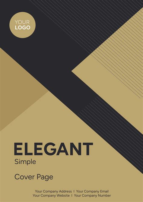 free elegant simple cover page template to edit online