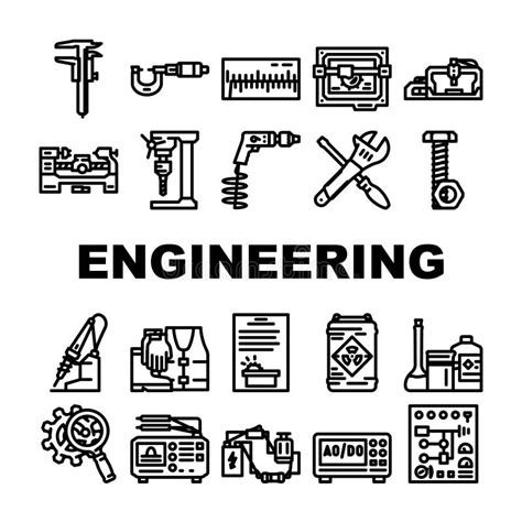 Engineering Tool Work Equipment Vector Seamless Pattern Stock Vector