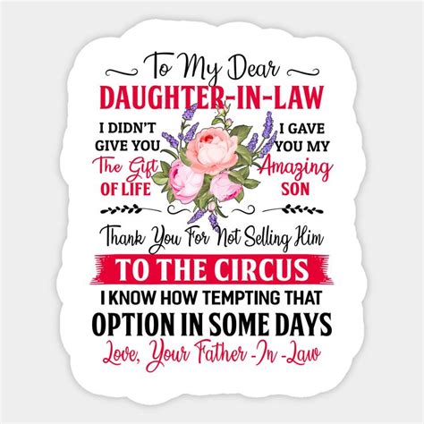 To My Dear Daughter In Law Never Forget That I Love You Dad By